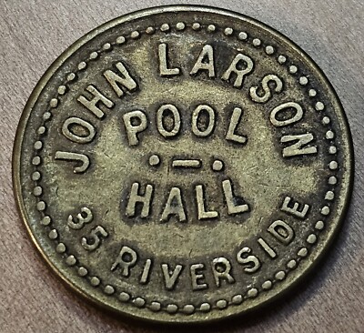 Spokane Washington Trade Token, John Larson Pool Hall, Good For 5¢ In ...