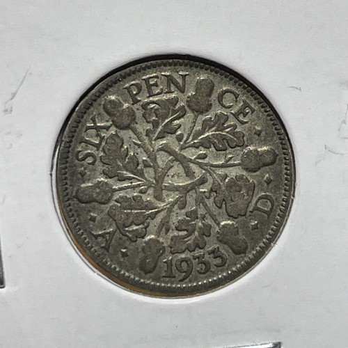 1933 6 PENCE SIXPENCE GREAT BRITAIN GEORGE V 50% SILVER D904 | eBay
