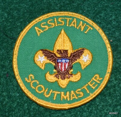 ADULT POSITION PATCH - ASSISTANT SCOUTMASTER - PLASTIC BACK - FREE ...