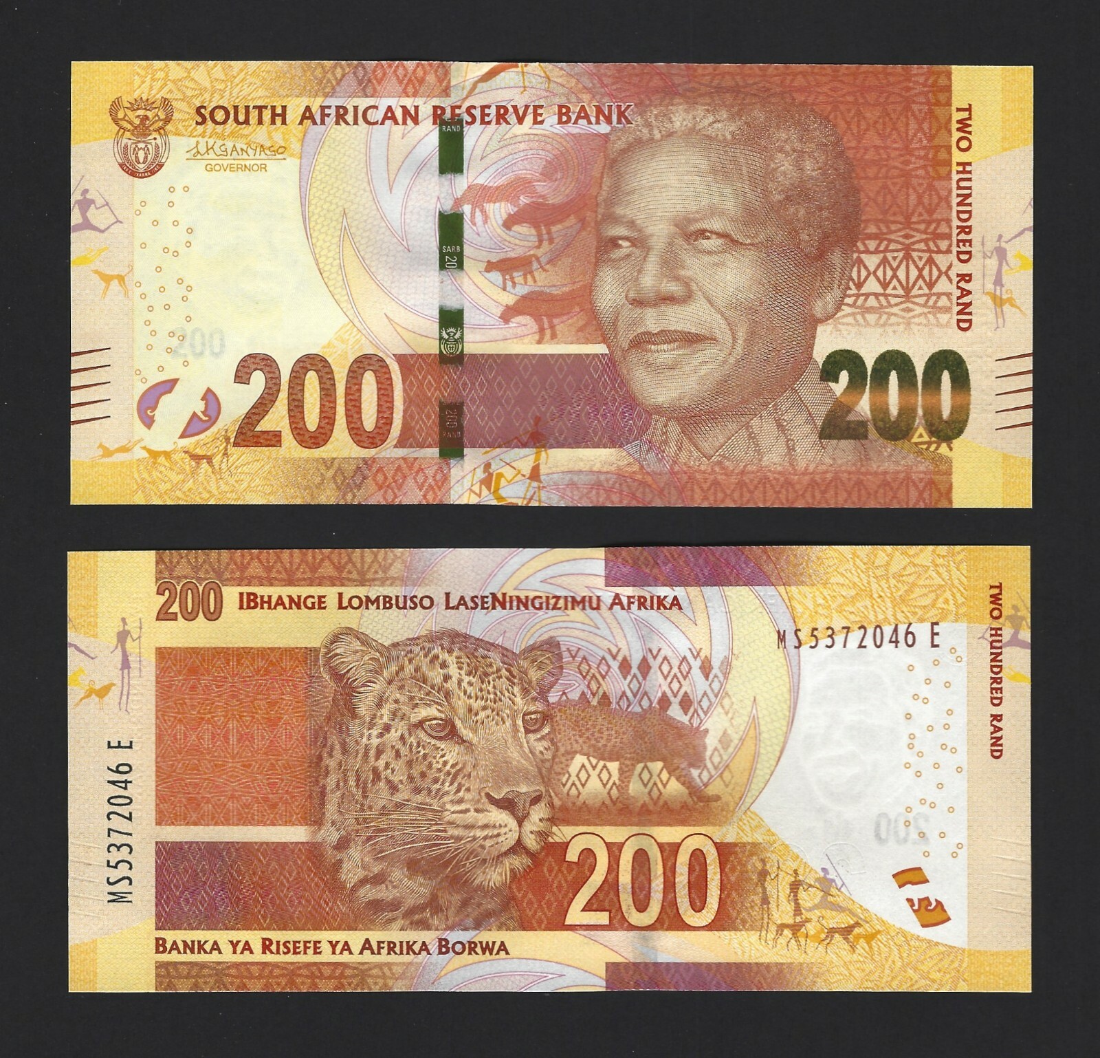 SOUTH AFRICA 200 Rand 2015 P-142b Sign: Kganyago Pack Fresh UNC ...