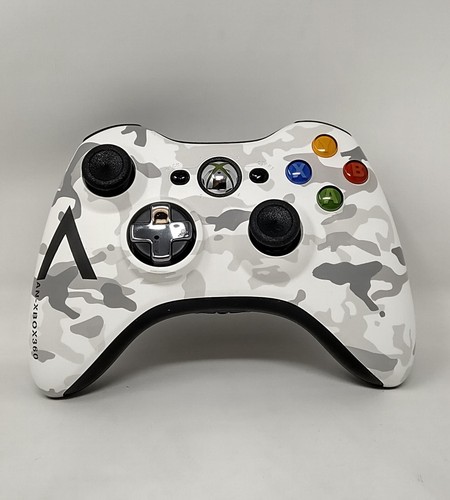 Genuine XBOX 360 Wireless Controller 43G-00068 - ARCTIC WHITE CAMO (PARTS) 885370773958| eBay