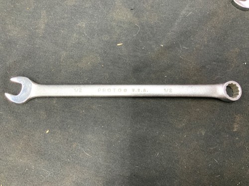 Vintage PROTO TOOLS 1216-L Long Combination Wrench 1/2" 12 Point Wrench ...