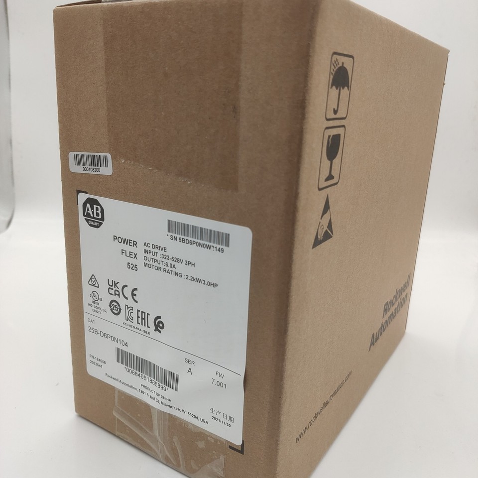 25B-D6P0N104 AB PowerFlex 525 AC Drive 2023 New Factory Sealed ...
