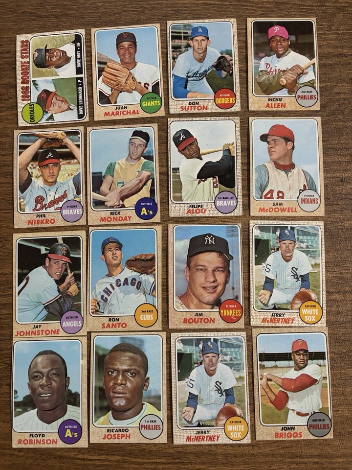 Vintage 1968 Topps Baseball Cards / 70 Cards | eBay