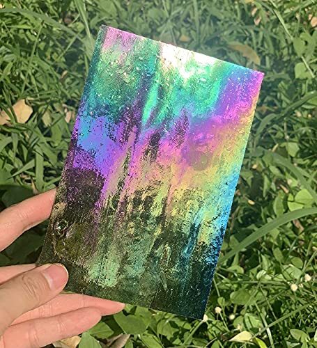 12 Sheets Iridescent Stained Glass Sheets for Mosaic Craft, 4x6 inch ...