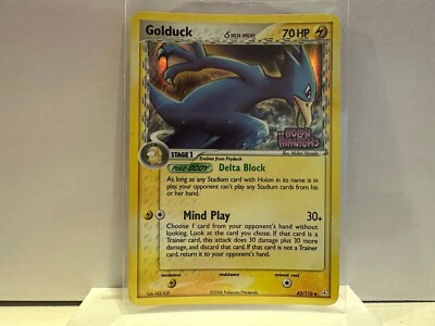GOLDUCK Holo 43/110 RARE EX Holon Phantoms Stamped Pokemon NM 0910 #239 ...