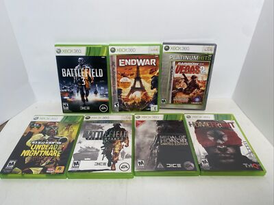 XBox 360 Shooter Adult Rated M Lot Bundle Of 7 Games- Battlefield, Red ...