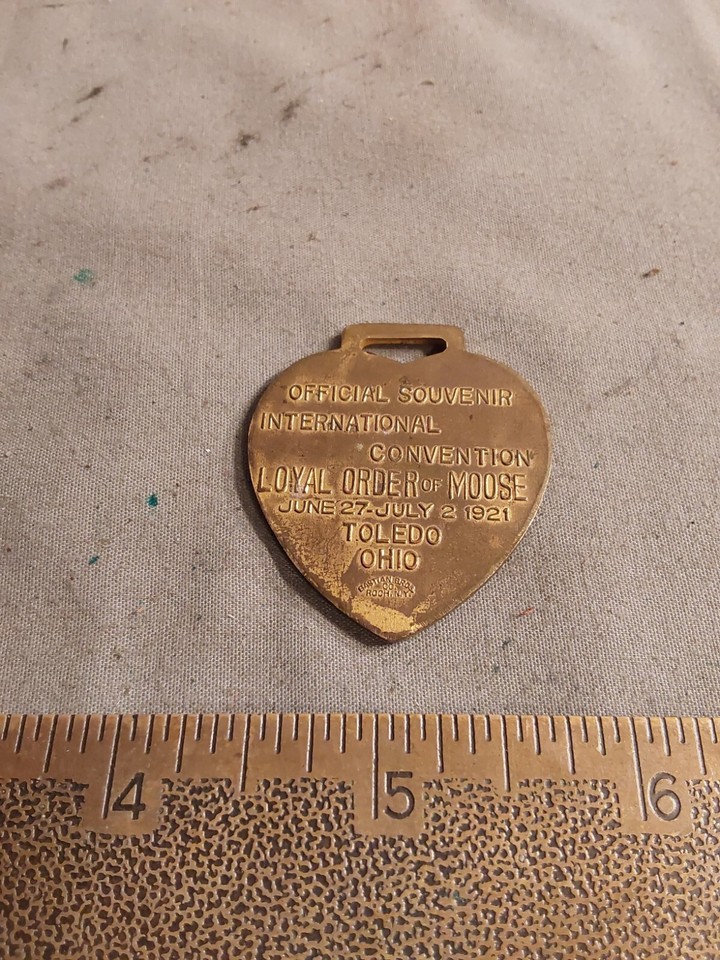 Loyal Order of the Moose LOOM 1921 Toledo Ohio Watch Fob | eBay