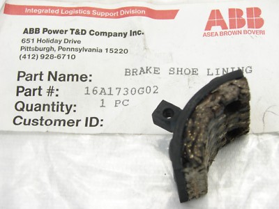 ABB Power 16A1730G02 Brake Shoe Lining (T83) | eBay