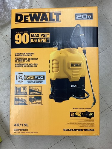 DEWALT DXSP190681 4 Gal Backpack Sprayer for sale online | eBay