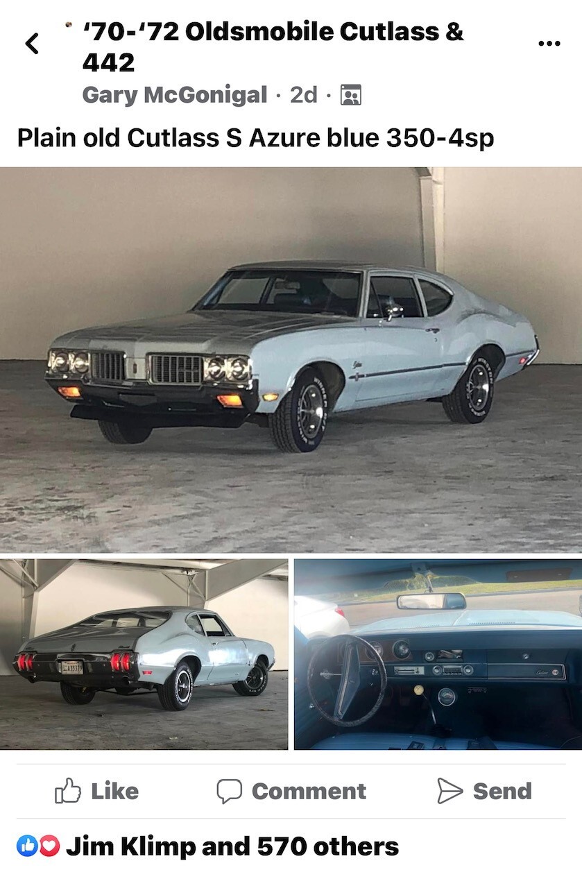 1970-1972 Oldsmobile Cutlass Showcars Spoiler Front | Black | Bolt-On ...