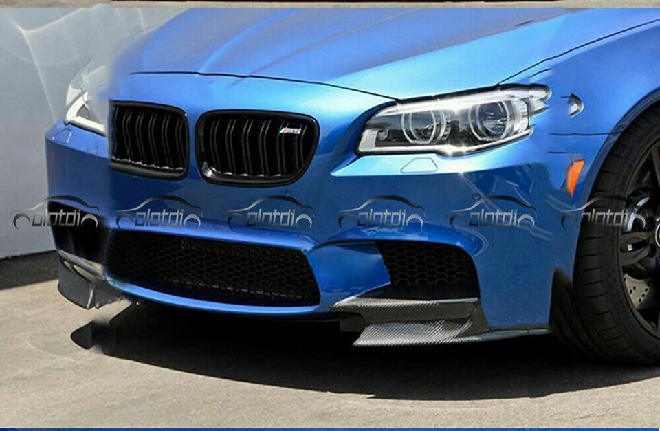 Carbon Fiber For BMW F10 M5 RKP Style Front Bumper Spoiler Side Lip ...