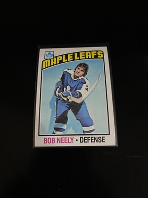 BOB NEELY 1976 TOPPS HOCKEY CARD MAPLE LEAFS NRMT+ 194 PWE | eBay