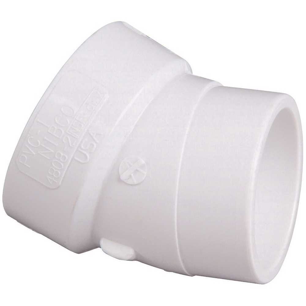 NIBCO C48082HD2 2 in. PVC DWV 22-1/2-Degree Hub x Spigot Street Elbow ...