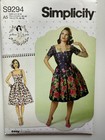 Simplicity Pattern 9294 Dresses Retro Misses Sizes 6-14 Uncut Patterns ...