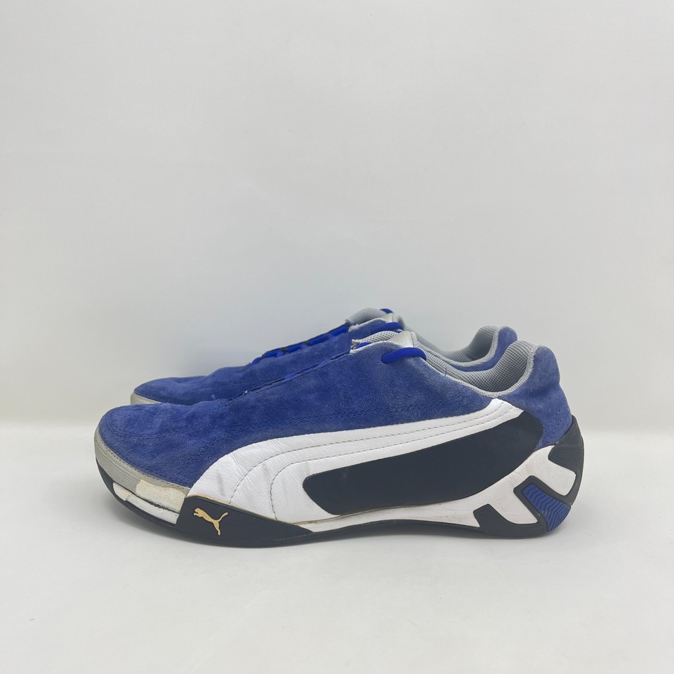 Puma Mostro Sneakers Blue Suede White Formstrip Black Sole Shoes Men's ...