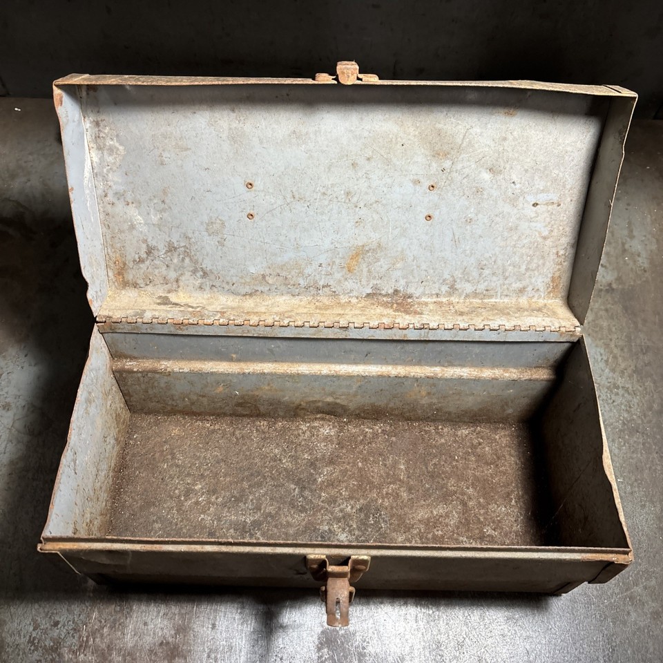 Vintage Metal Tool Box For Tool Storage And Tradesman | eBay UK