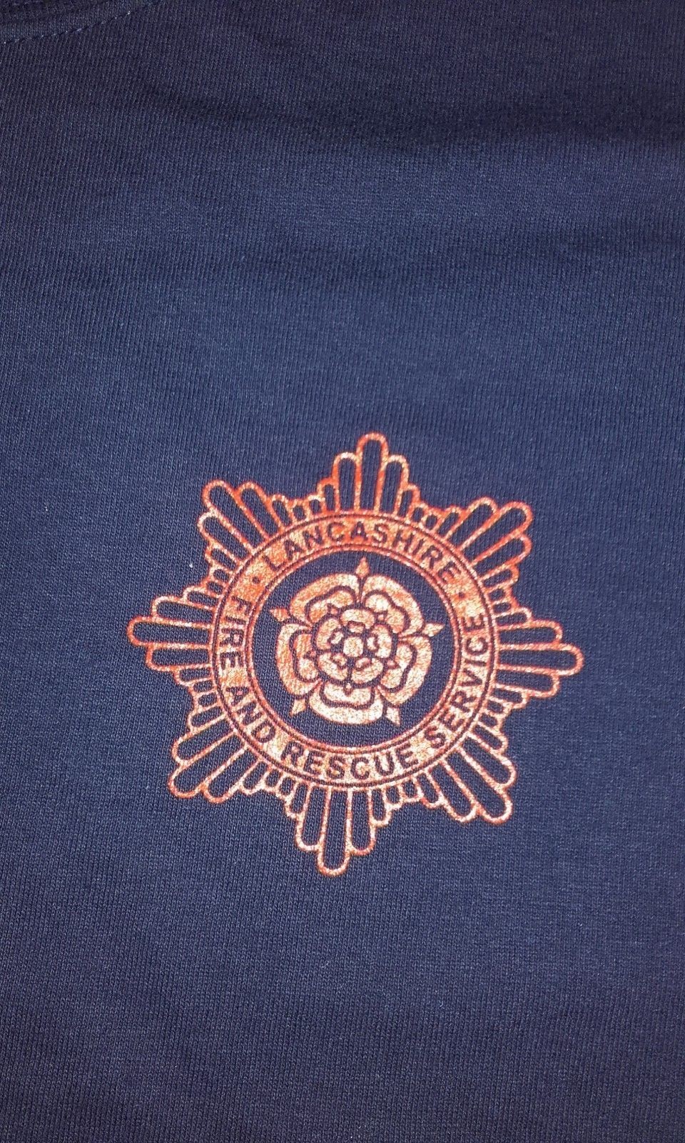 LANCASHIRE FIRE BRIGADE T-SHIRT - all sizes available RED ROSE FIRE ...