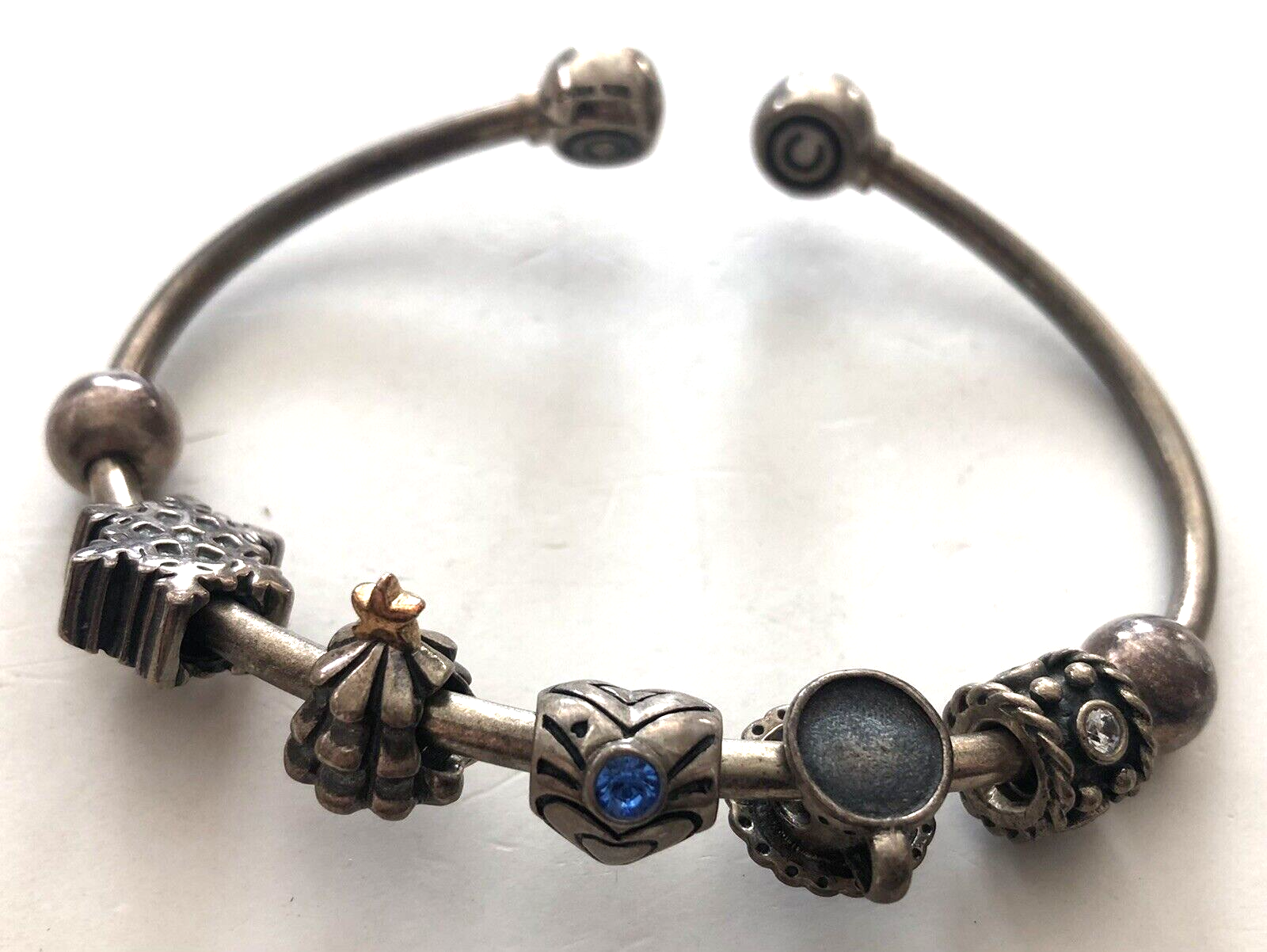 CHAM Chamilia Sterling Charm Bracelet - Also has PANDORA Charms | eBay