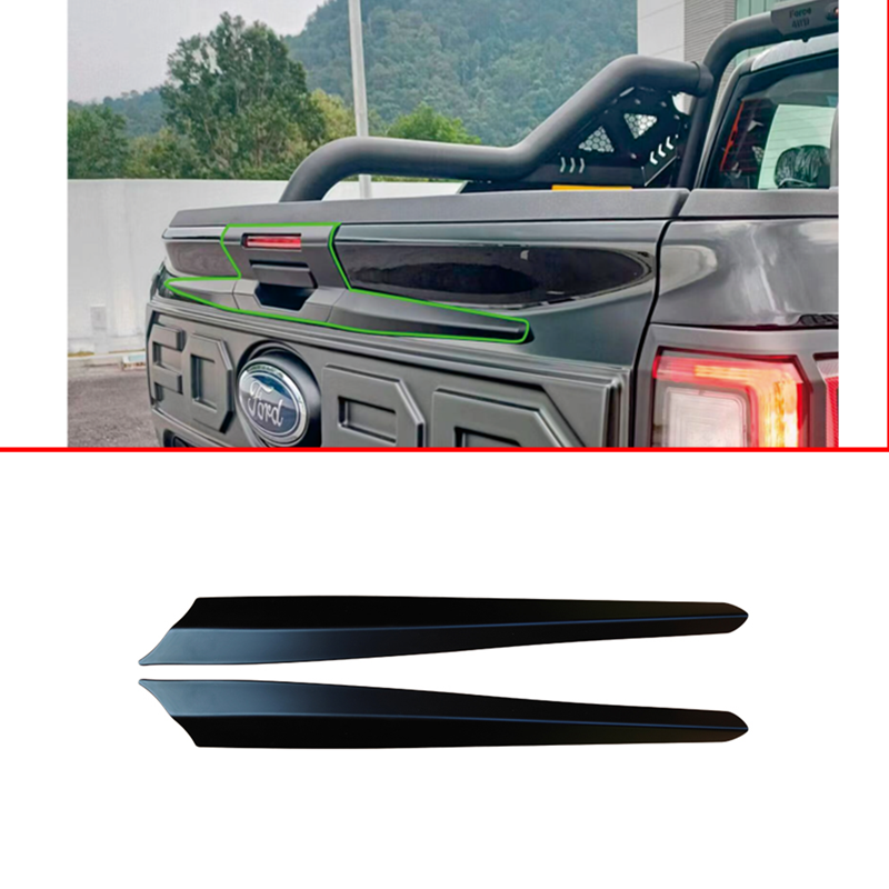 Matte Black Rear Trunck Door Side Wing Cover Trim For Ford Ranger Ute ...