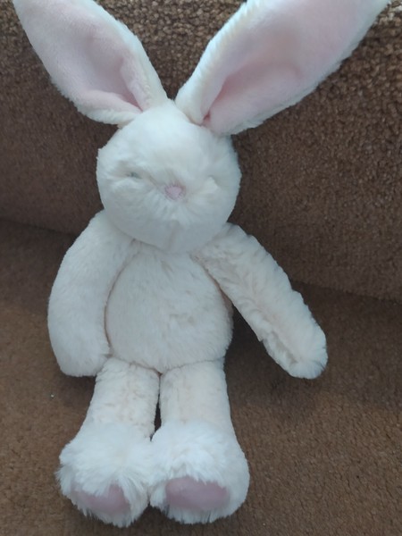 F+F TESCO CREAM PINK EARS FEET NOSE BUNNY RABBIT BABY COMFORTER SOFT ...