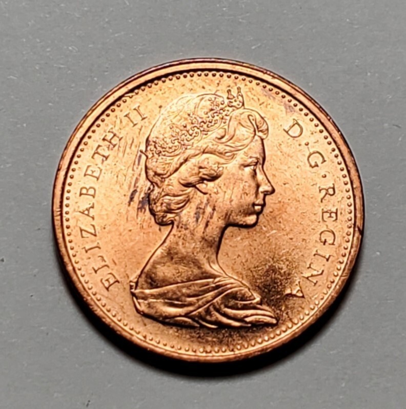 1967 Canada Cent Queen Elizabeth II Canadian Rock Dove Centennial Penny ...