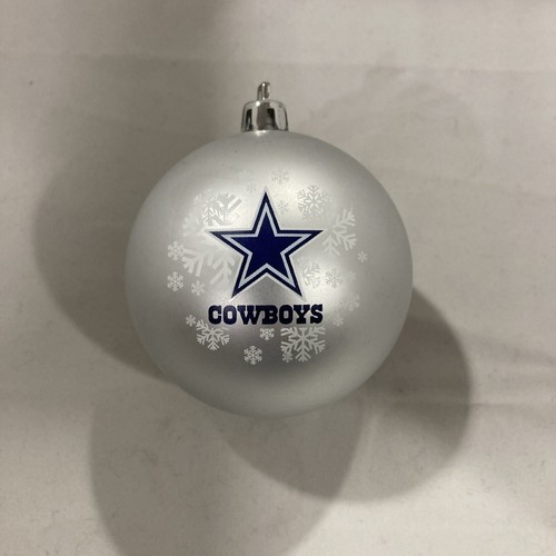 Dallas Cowboys Silver NFL Round Shatterproof Tree Ornament IMPERFECT | eBay