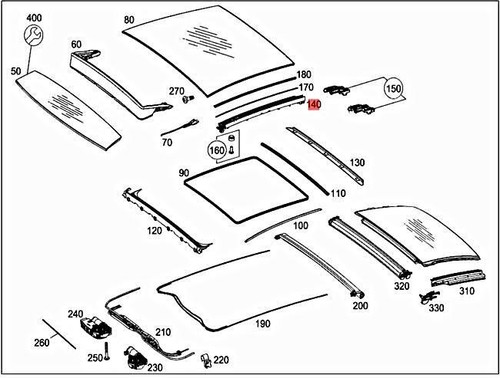 Genuine MERCEDES W205 C-CLASS W205 Sunroof components 2057800175 | eBay