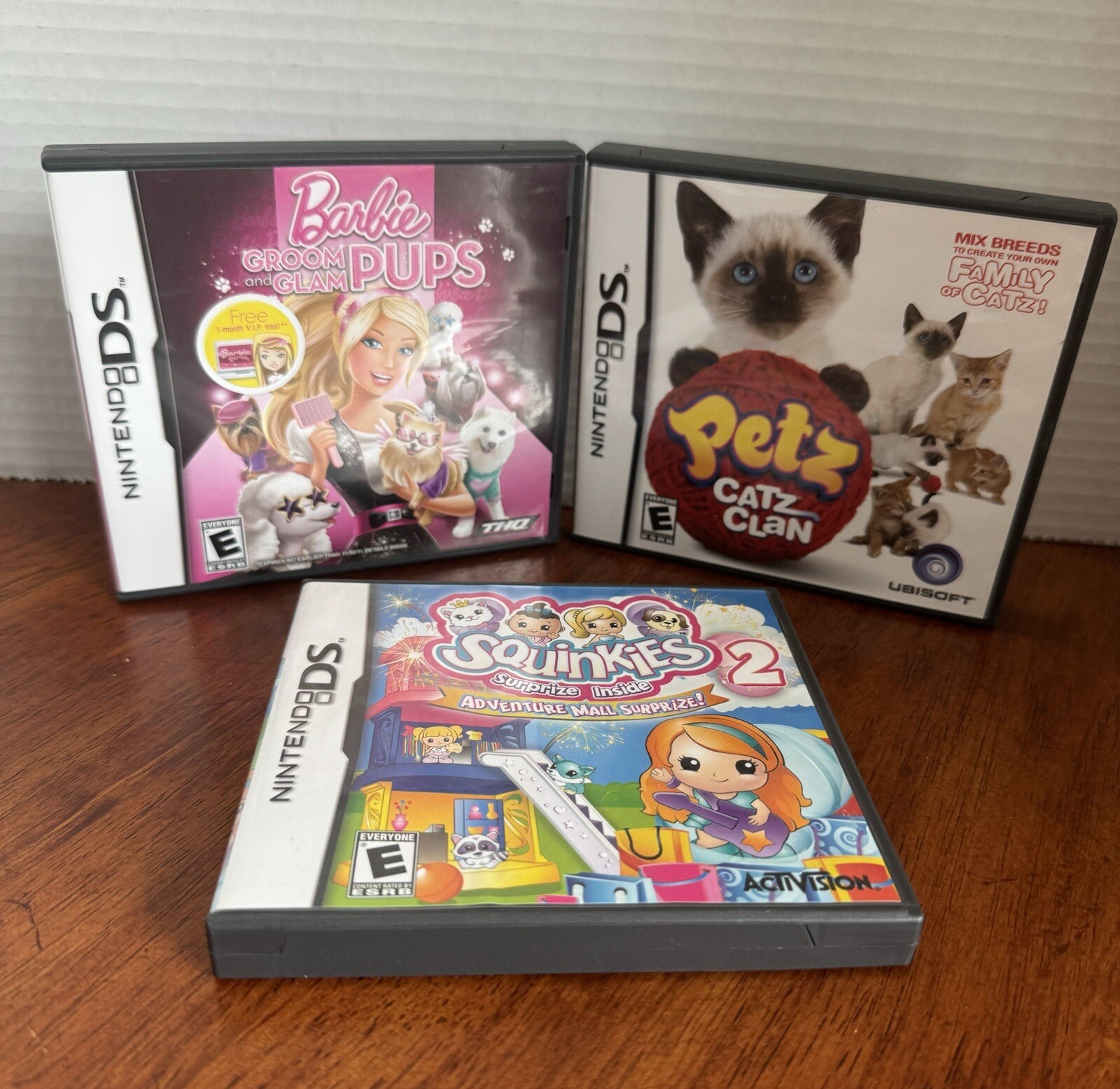 Nintendo DS : Pets, Squinkies 2, Barbie Pups Lot Of 3 Complete | eBay