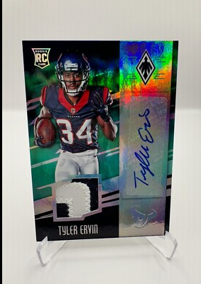 2016 Panini Phoenix RPS Jersey Green #9/10 Tyler Ervin #238 Rookie Auto ...