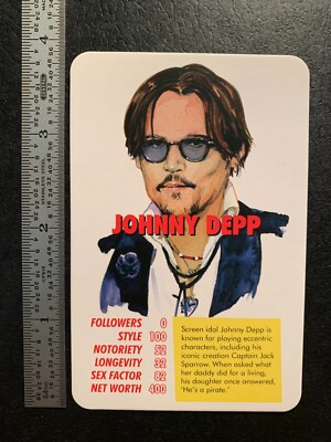 JOHNNY DEPP Card 2016 Laurence King Publishing The Fame Game FREE ...