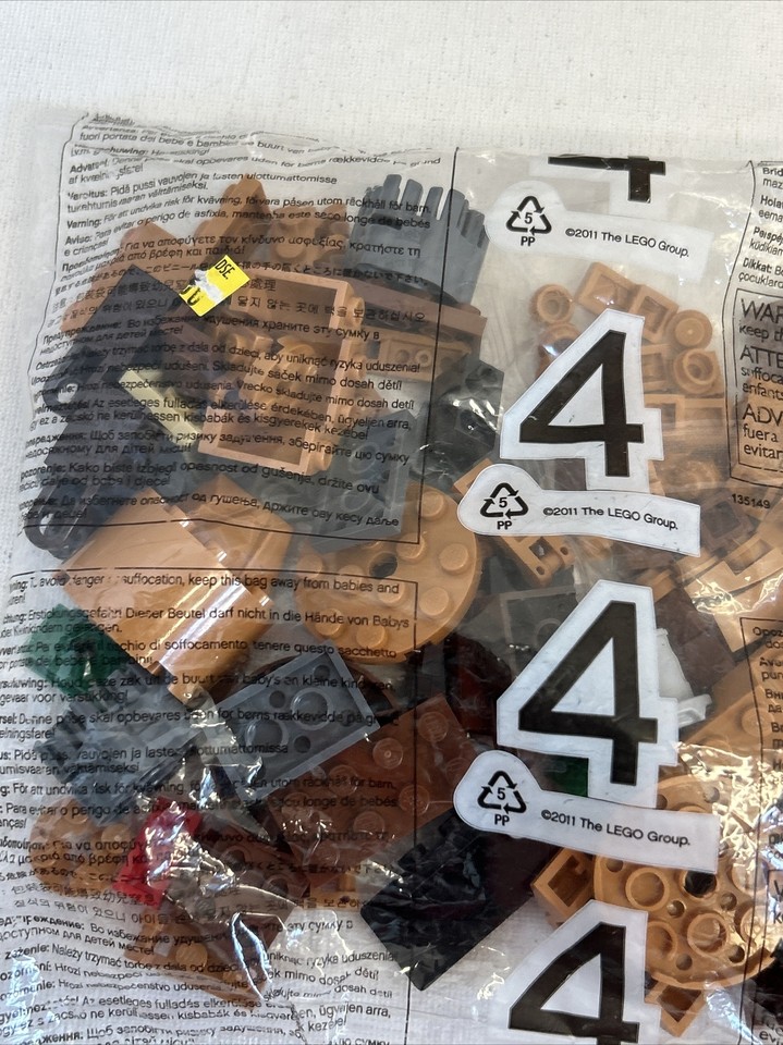 NEW LEGO 2011 The Lego Group SEALED Bag #4 Set Unknown Brown Gray ...