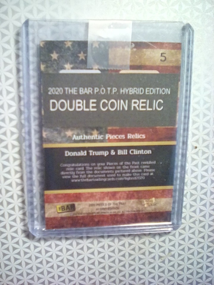 2020 THE BAR DONALD J. TRUMP/ BILL CLINTON DOUBLE COIN SET AA5 | eBay