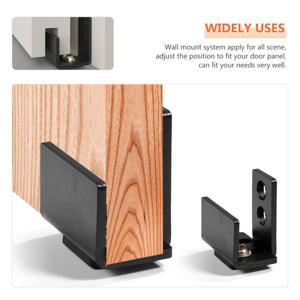 2 Pieces Wall Guide Groove Stopper Sliding Closet Door Barn Guides ...