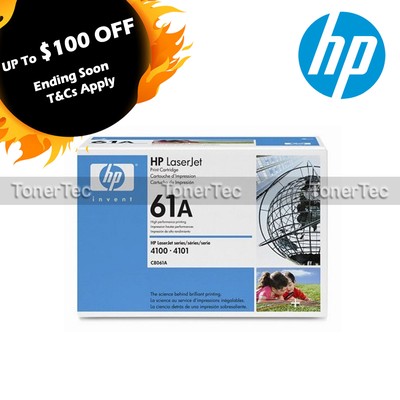 HP Genuine C8061A #61A Black Toner Cart for 4100/4100dtn/4100n/4100tn ...