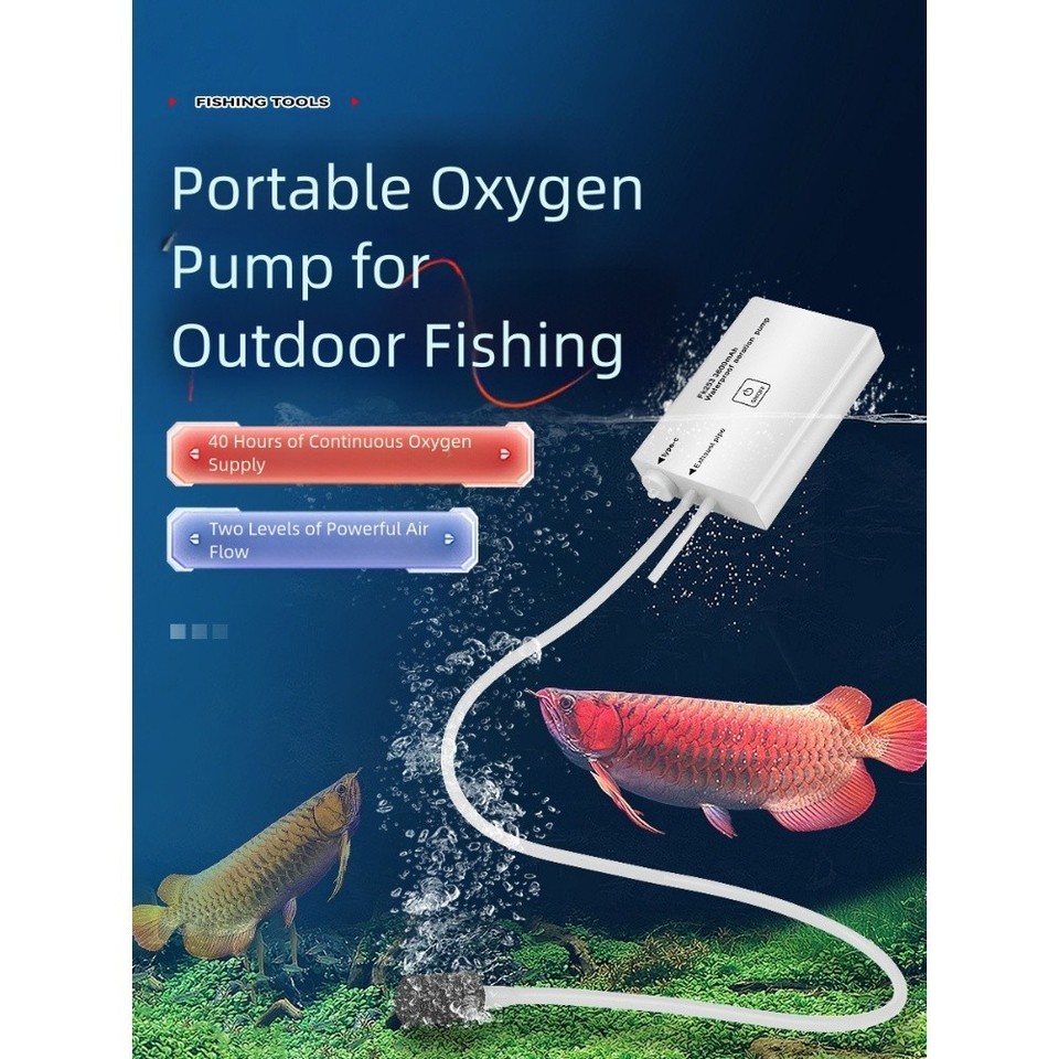 Rechargeable Portable Air Pump for Fish Transport and For Outdoor ...