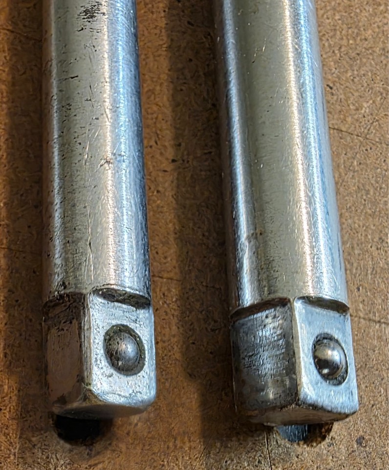 (TWO) Snap-On Tools FX24 24" Chrome Friction Ball Extensions 3/8" Drive ...