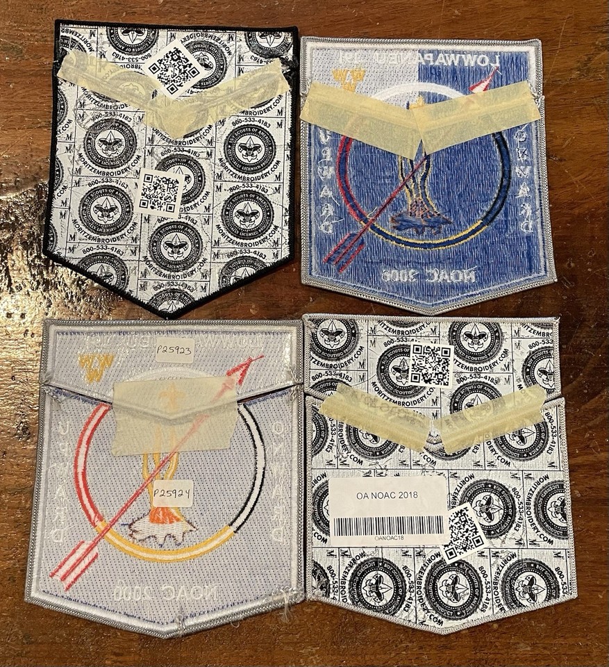 Lowwapaneu 191 OA lodge Two-Piece Lot 2000 NOAC, 2015 NOAC, 2018 NOAC ...