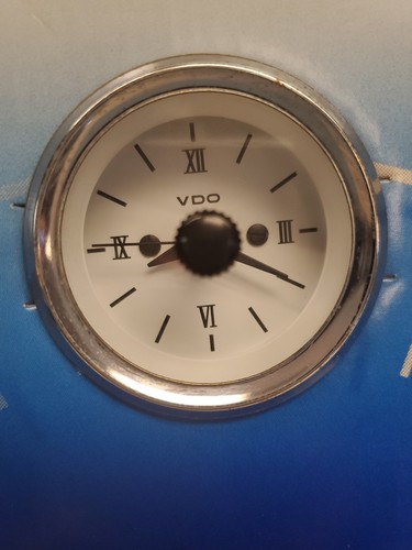 VDO Analog Clock Gauge with White Face And Roman Numerals 370072 | eBay