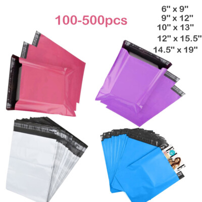 Poly Mailers Shipping Envelopes Self Sealing White Plastic Mailing Bags ...