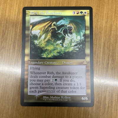 x1 Rith, the Awakener - Foil - Retro Frame R MTG Dominaria Remastered M ...