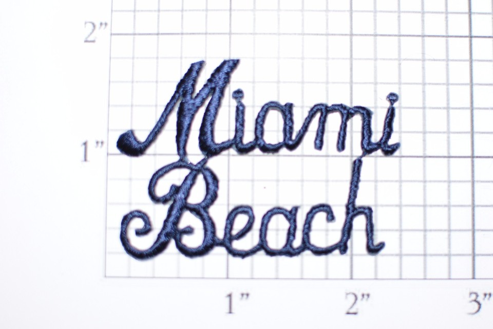 City Name Text Cursive Script Iron-on Vintage Clothing Patch Travel ...