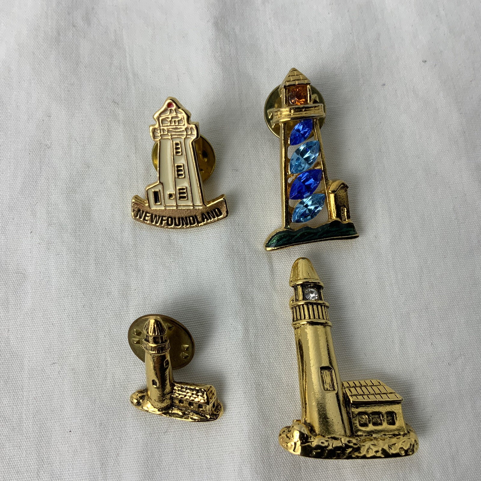 Lighthouse Pins and Brooch Lot of 4 Gold Tone Jewelry | eBay