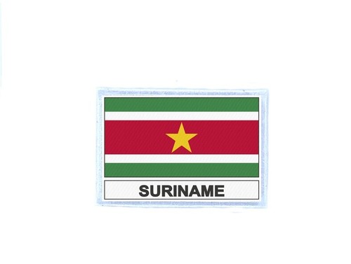 Patch badge iron on glue flag country SME suriname | eBay