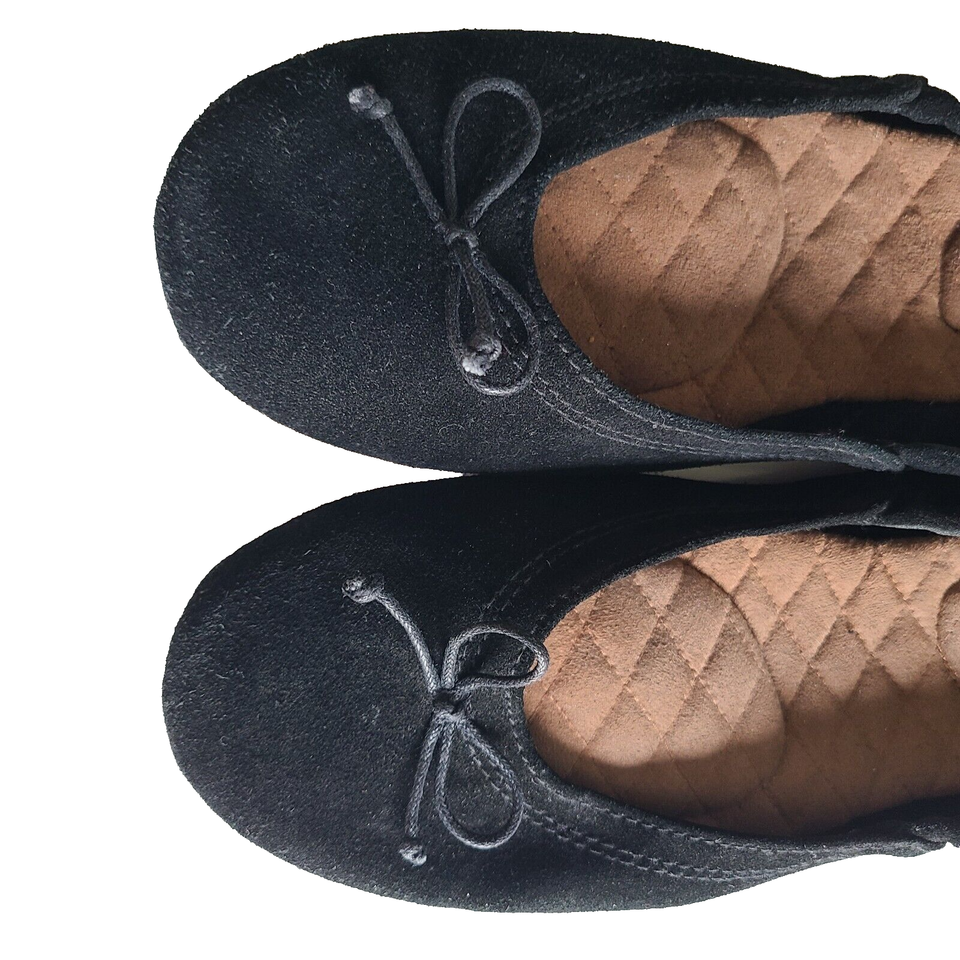 Acorn Women's Shoes Slippers 11 Black Suede Ballet Flats Non Skid ...
