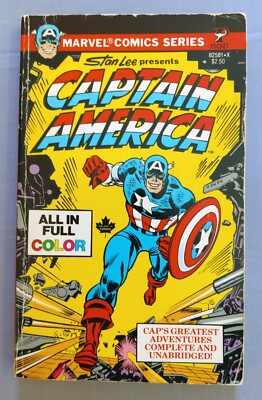 CAPTAIN AMERICA POCKET COMICS PAPERBACK, PB, MARVEL, STAN LEE PRESENTS ...