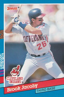 1991 Donruss #176 Brook Jacoby Cleveland Indians + (Yes 3 Free Mystery Cards) | eBay