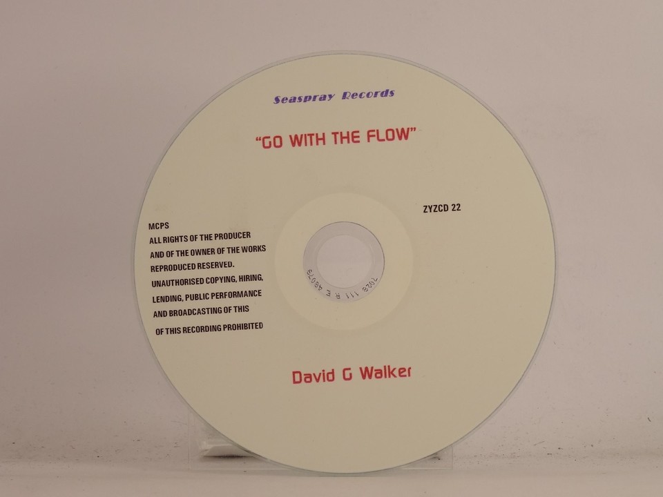 DAVID G WALKER GO WITH THE FLOW (529) 13 Track CD Album along with ...