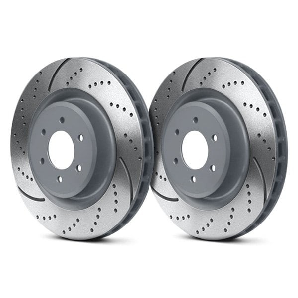 For Audi S4 10-11 Brake Rotors EBC 3GD Series Sport Dimpled & Slotted 1 ...