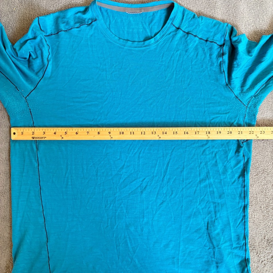 Patagonia Common Threads Aqua Blue Crew Neck Long Sleeve T-Shirt Men's ...